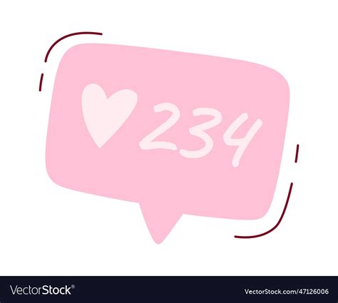 Speech Bubble With Likes Counter Royalty Free Vector Image