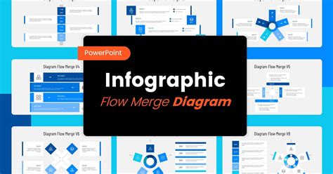 Bundle Diagram Flow Merge Powerpoint Template Incl Diagram And Merge