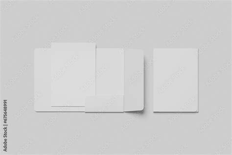 Blank Presentation A4 Folder Mockup Stock Illustration Adobe Stock