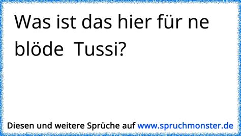 Was ist das hier für ne blöde Tussi Spruchmonster de