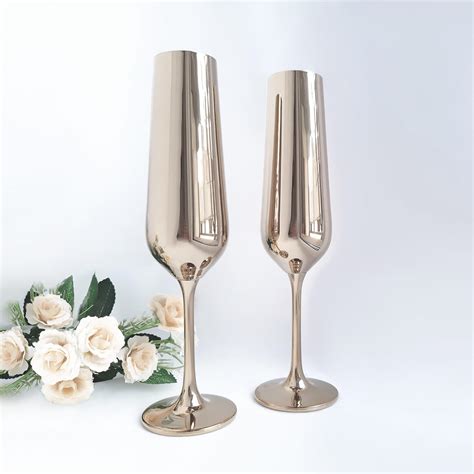 Бокали для шампанського Bohemia Strix Dora 200 мл 2 шт Золото • Краща ціна в Києві Україні