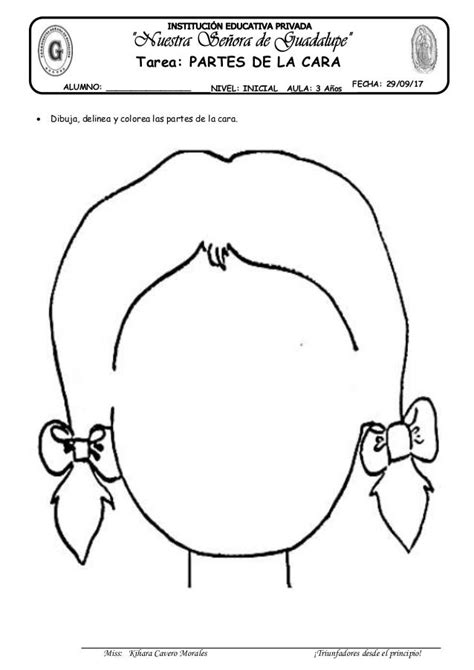Partes De La Cara En Ingles Para Niños De Inicial Actividad Del Niño
