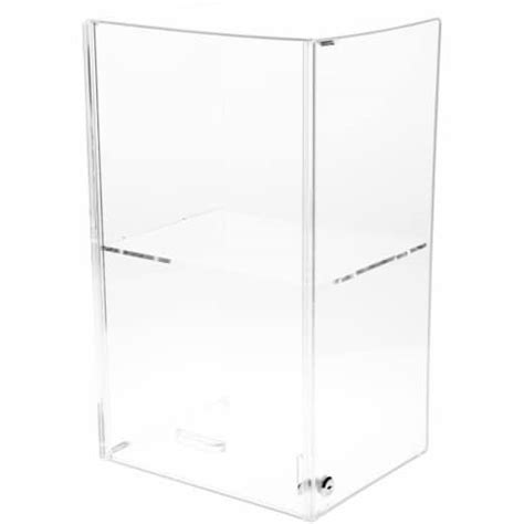 Plymor Clear Acrylic Sliding Back Locking Display Case 1 Shelf 20 75 H X 12 25 W X 10 D 20 75