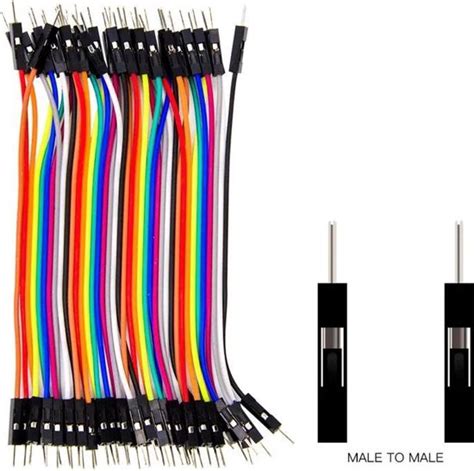 Otronic® Dupont Jumper Kabels 40 Stuks Male Male 10cm Arduino