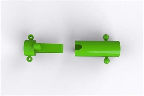 Round Lock Box Clasp 4mm For Necklace Chain 3d Model 3d Printable