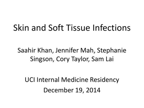 Skin And Soft Tissue Infections