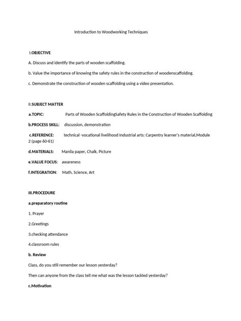 Lesson Plan Pdf Scaffolding