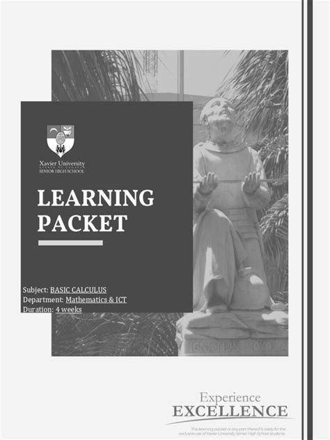 Stem 308 Bascal Learning Packet 1 Learners Copy Midterm Pdf Pdf Limit Mathematics