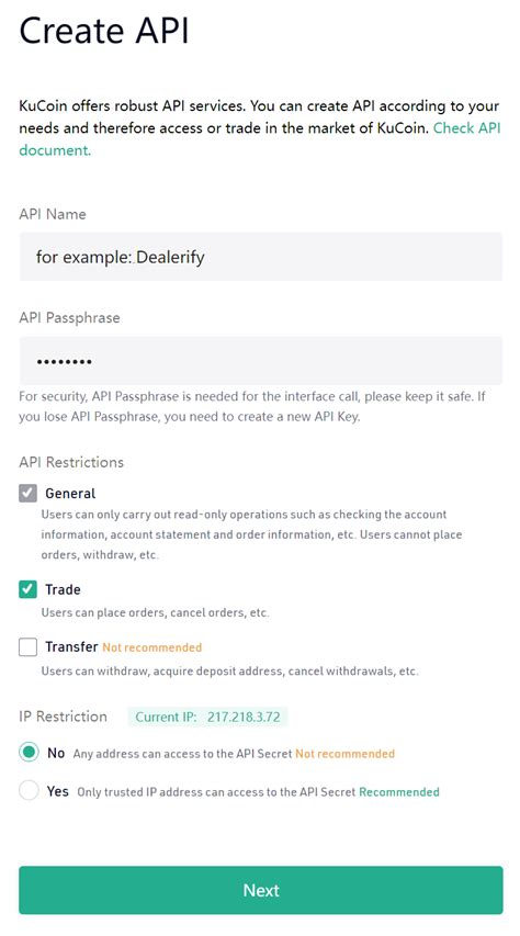 Connect Kucoin Futures Dealerify