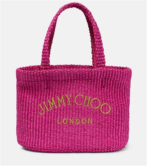 Avenue Small Raffia Tote Bag In Neutrals Jimmy Choo Mytheresa