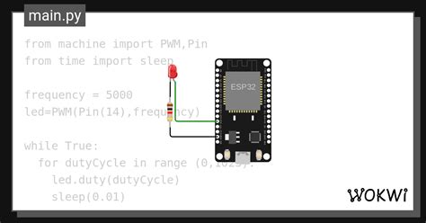 Lab 1 Blinking Led With Pwm Controller Using Esp32 Wokwi Esp32