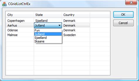 Visual C Grid Control Library Source Code CListCtrl