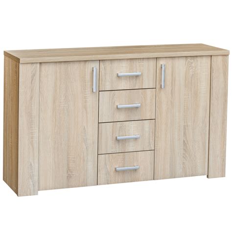 Merkury Komoda 2 Vrata 4 Ladice 138x40 5x83 Natur Sonoma Hrast