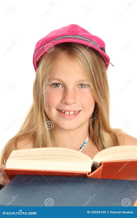 Lovely School Girl With Books Stock Image Image Of Happy Positive
