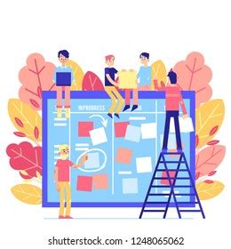 Scrum Task Board Big Agile Organizer Stock Illustration 1248065062