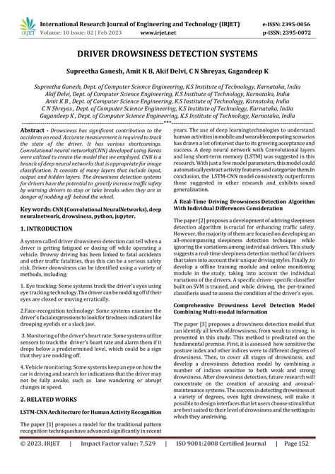 Driver Drowsiness Detection Systems Pdf