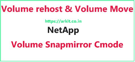 Volume Move From One SVM To Another Snapmirror Volume Cluster Mode Netapp