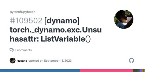 [dynamo] torch dynamo exc unsupported hasattr listvariable · issue