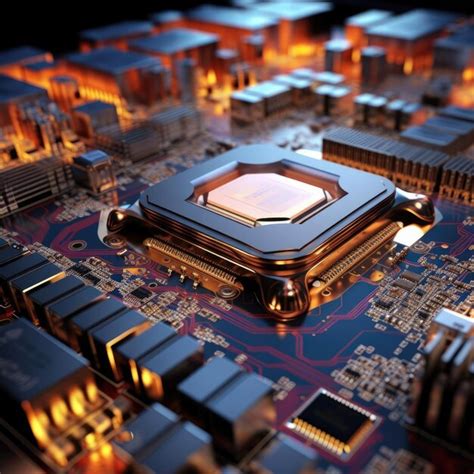 Placa Base Y Cpu Foto Premium