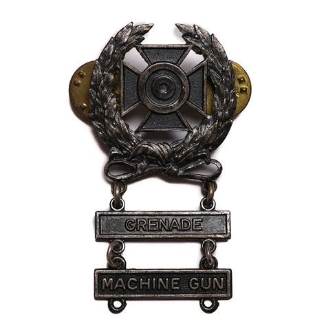 Us Vietnam Army Expert Marksmanship Badge Grenade Machine Gun Bars