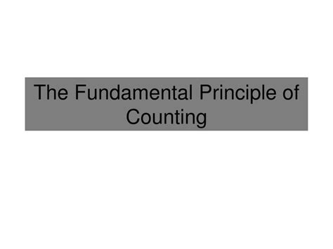 PPT The Fundamental Principle Of Counting PowerPoint Presentation Free Download ID 3017960