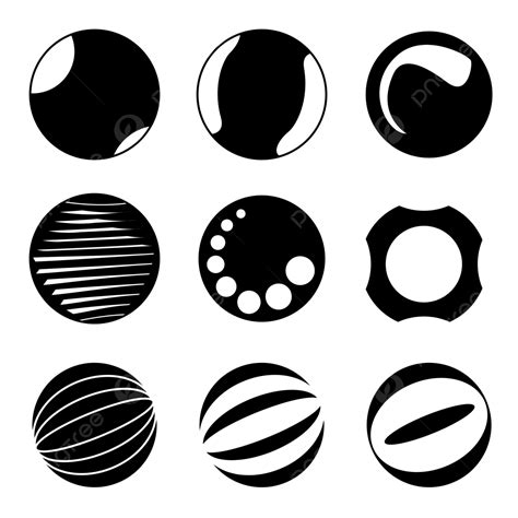 Circle Design Elements Button Globe Orb Black PNG Transparent Image And Clipart For Free Download