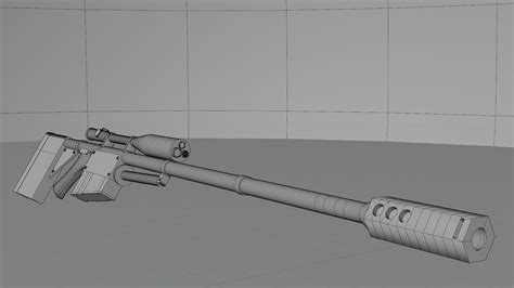 Yoko Littner Sniper Rifle Gurren Lagann 3d Model Cgtrader