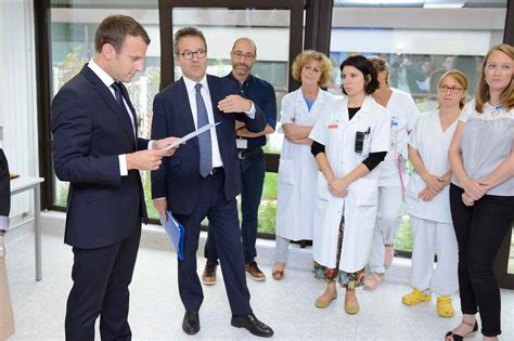 Le président de la République a visité l hôpital Robert Debré APHP