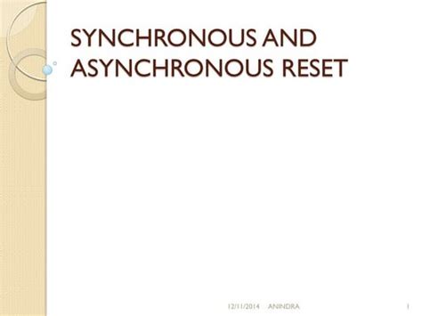 Synchronous And Asynchronous Clock Ppt