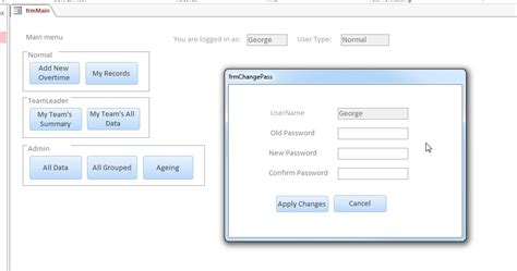 Access Sql Multi User App Overtime Tracker Andrei Lungu