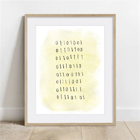 Binary Code I Love You Poster Print Science Art Etsy