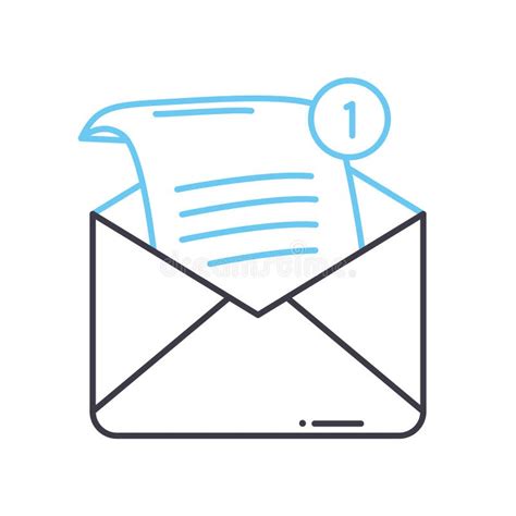 Messages Line Icon Outline Symbol Vector Illustration Concept Sign Stock Vector