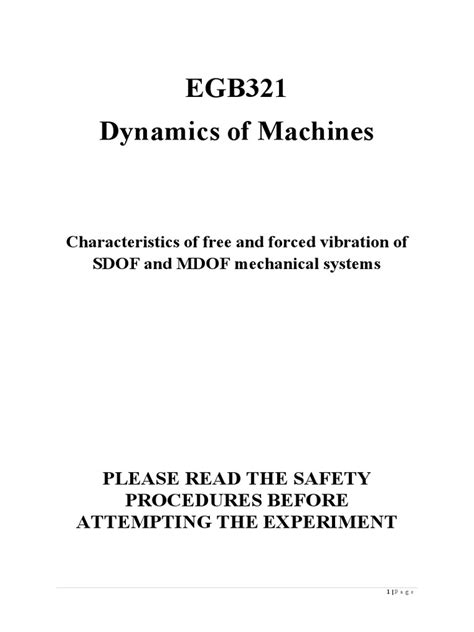 Vibration Prac Sheet 2023s1 Pdf Pendulum Accelerometer