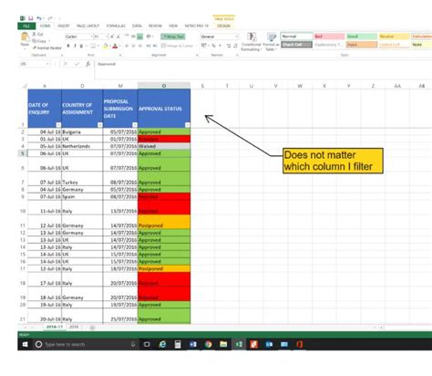 Excel 2013 Filter Not Working For All Table Content Microsoft Community