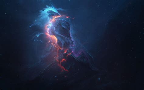 Red And Blue Space Wallpaper At Shaun Dorsey Blog