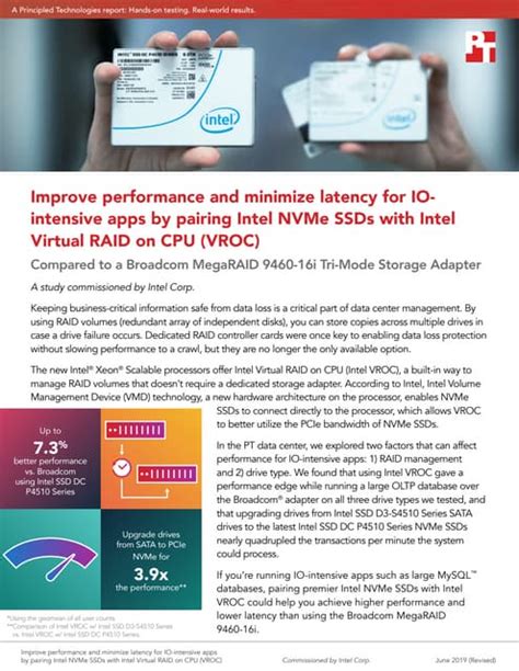 Improve Performance And Minimize Latency For Io Intensive Apps By Pairing Intel Nvme Ssds With