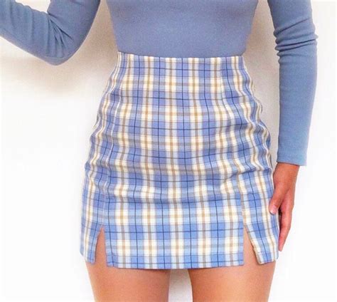 Mini Skirt Sewing Pattern With Slit Pdf Downloadable 6 Sizes Etsy