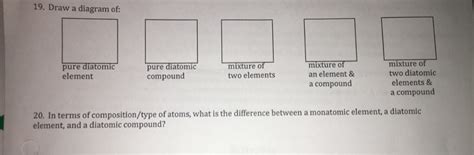 Solved 19 Draw A Diagram Of Mixture Of Two Diatomic