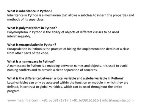Top Python Interview Questions And Answers Pptx