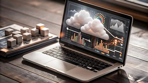 Premium Photo 3d Flat Icon As Cloud Computing Performance Monitoring With Graph And Dashboard