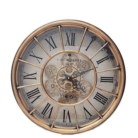 Basset Round Wall Clock Copper In 2023 Wall Clock Wall Clock Copper