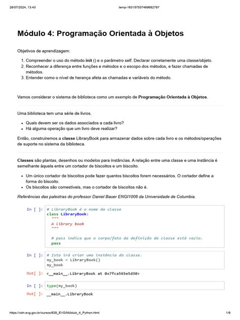 Programação Oo Classes E Herança Pdf Classe Programação De Computadores Método