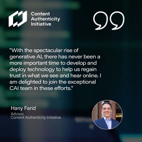 Eric Scouten On Linkedin From The Moment I Joined The Cai Project In Early 2020 Hany Farid Has