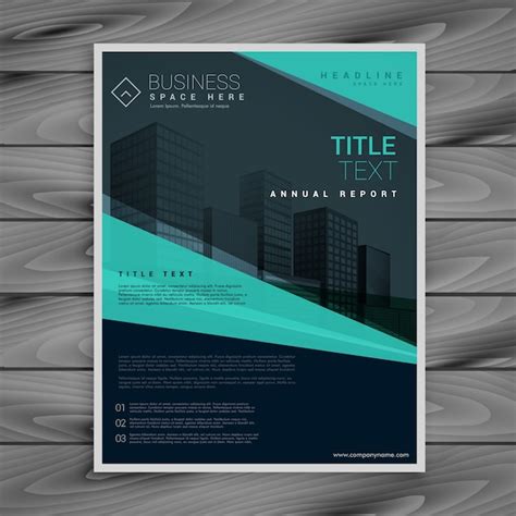 Professionnel Bleu Modèle De Conception De La Brochure Vecteur Gratuite