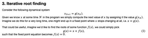 Solved 3 Iterative Root Finding Consider The Following Chegg