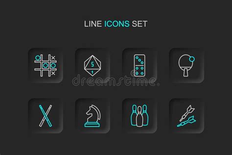 set line dart arrow bowling pin chess crossed billiard cues racket