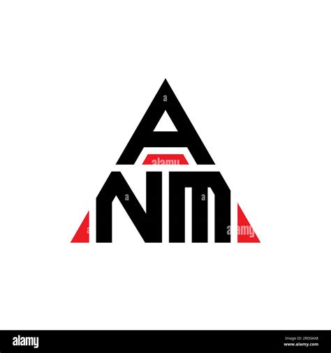 ANM Triangle Letter Logo Design With Triangle Shape ANM Triangle Logo