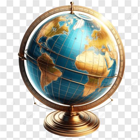 비즈니스 및 교육용 골드 다운로드 가능한 이미지의 우아한 3d 지구본 골든 글로브 지구 3d 지구 Png 일러스트 및 이미지 에 대한 무료 다운로드 Pngtree