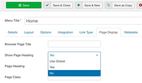 Remove Word Home From Joomla Homepage