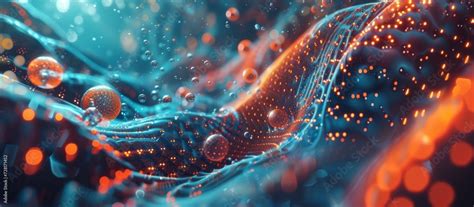 High Tech Image With Dynamic Background And Molecules A Breathtaking